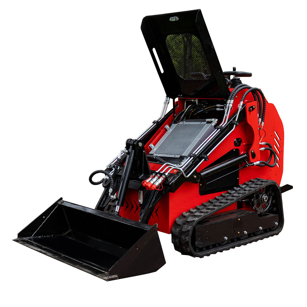 mini skid steer loaders 380kg track skid steer attachments stand on ...
